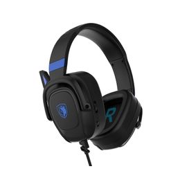 SADES Zpower SA-732 Gaming Headset, schwarz/blau, USB, kabelgebunden Gaming-Headset (Stereo, Over Ear, PC, PST, XBox, Nintendo Switch, VR, Phone), schwarz