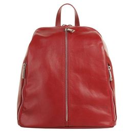 Samantha Look Cityrucksack, echt Leder, Made in Italy, rot