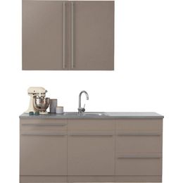 Wiho-Küchen wiho Küchen Küche Chicago, wahlweise mit E-Geräten, Breite 180 cm, braun|grau