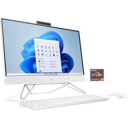 HP 24-cb0203ng All-in-One PC (24 Zoll, AMD Ryzen 3 5300U, Radeon™ Graphics, 8 GB RAM, 256 GB SSD), weiß