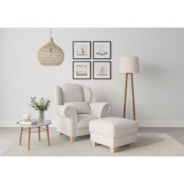 Home Affaire Ohrensessel Queenie Ohrenseesel (1-St), mit softem, weichem Sitzkomfort und zeitlosem Design, silberfarben