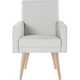exxpo - sofa fashion Sessel Lungo, Breite 64 cm, beige|silberfarben