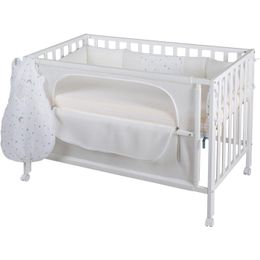 Roba® Babybett Room Bed, safe asleep®, Sternenzauber weiß, 4-tlg., weiß