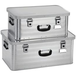 Enders® Transportbehälter Toronto, (Set), 47L = 3,6kg; 80L = 5kg, grau|silberfarben