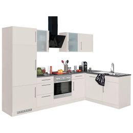 Wiho-Küchen wiho Küchen Winkelküche Cali, mit E-Geräten, Stellbreite 280 x 170 cm, beige|grau