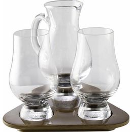 Stölzle Whiskyglas Glencairn Glass, Kristallglas, 2 Gläser, 1 Krug auf Tablett, weiß