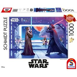 Schmidt Spiele Puzzle Obi Wan's Final Battle, 1000 Puzzleteile, Made in Europe, bunt