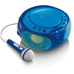 Lenco SCD-650BU CD-Radio m. MP3, USB, Lichteffekt, Mikro Boombox, blau