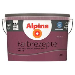 Alpina Wand- und Deckenfarbe Farbrezepte Tiefer Traum, Intensives Violett, matt, 2,5 Liter, lila