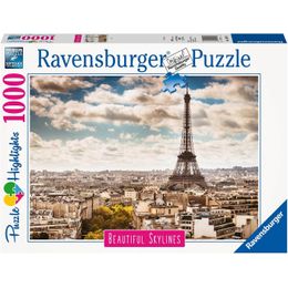 Ravensburger Puzzle Puzzle Highlights Beautiful Skylines - Paris, 1000 Puzzleteile, Made in Germany, FSC® - schützt Wald - weltweit, bunt