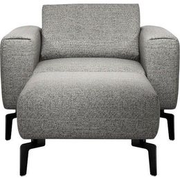 Sensoo Sessel Cosy1 (Spar-Set, bestehend aus Sessel und Hocker), verstellbare Sitzhärte, Sitzposition, Sitzhöhe, grau