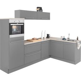 Optifit Winkelküche Bern, Stellbreite 265x175 cm, wahlweise mit E-Geräten, grau