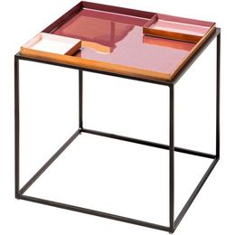 Kayoom Beistelltisch Famosa, Bunter Tisch, Schalenmaße: 11 x 11 x 2 / 15,8 x 11 x 2 cm, lila