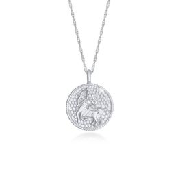 Elli Kette mit Anhänger Sternzeichen Schütze Zodiac Astro Münze 925 Silber, silberfarben