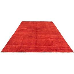 Wollteppich Gabbeh - Loribaft Perser - 406 x 300 cm - dunkelrot, morgenland, rechteckig, Höhe: 12 mm, Wohnzimmer, Handgeknüpft, Einzelstück mit Zertifikat, rot