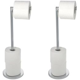 Wenko Toilettenpapierhalter (Set, 2-St), silberfarben