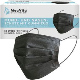 Medizinischer Mund-Nasen-Schutz, Packung, 50-St., schwarz