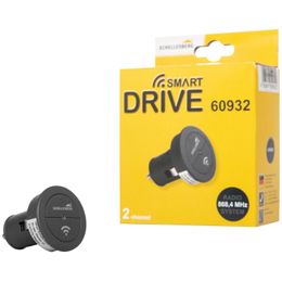 Schellenberg Tor-Funksteuerung Smart DRIVE, für Garagentorantrieb, Funk-Verschlüsselung, Funk-Autosender, 2-Kanal, 868,4 MHz, 12 V, schwarz