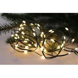 Star-Max LED-Lichterkette Weihnachtsdeko aussen, inklusive 6/18h Timer, 100-flammig, aus einem biegbarem Kupferdraht, grün