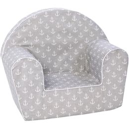 KNORRTOYS® Sessel Maritim Grey, für Kinder; Made in Europe, grau|weiß