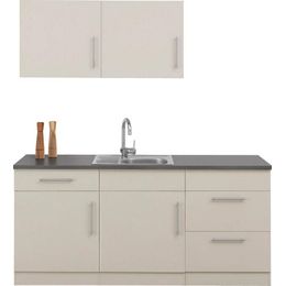 Wiho-Küchen wiho Küchen Küche Cali, wahlweise mit E-Geräten, Breite 180 cm, beige|grau