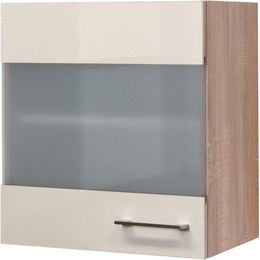 Flex-Well Glashängeschrank Nepal (B x H x T) 50 x 54,8 x 32 cm, mit Stollenglastüren, beige