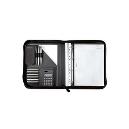Alassio® Ringbuchmappe DIN A4, Riccione, mit Taschenrechner, schwarz