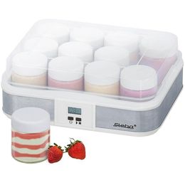 Steba Joghurtbereiter JM 2, 12 Portionsbehälter, je 200 ml, silberfarben|weiß