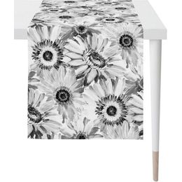 Apelt Tischläufer 1700 Summergarden, Sommerdeko, Sommer (1-tlg), Digitaldruck, grau|schwarz|weiß