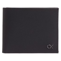 Calvin Klein Geldbörse CK CLEAN PQ BIFOLD 5CC W/COIN, Geldbeutel Portemonnaie Herrenbörse Recycelte Materialien Leder, schwarz