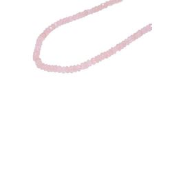Firetti Collier Schmuck Geschenk Halsschmuck Halskette Edelstein Farbstein Quarz, Made in Germany - mit Rosenquarz, rosa|silberfarben