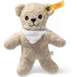 Steiff Greifspielzeug Noah Knister-Teddybär mit Rassel, GOTS organic, zertifiziert durch BCS 35014, beige