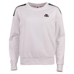 Kappa Sweatshirt - mit hochwertigem Jacquard Logoband an den Schultern, weiß