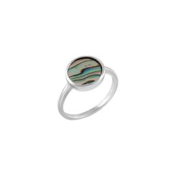 Vivance Fingerring 925 Silber rhodiniert Abalone, weiß