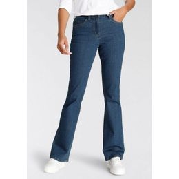 Arizona Bootcut-Jeans High Waist, blau