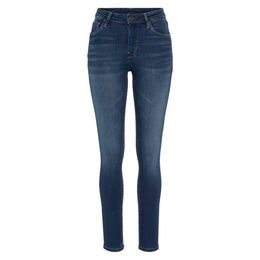 Pepe Jeans Röhrenjeans REGENT in Skinny Passform mit hohem Bund aus seidig bequemem Stretch Denim, blau