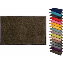 Fußmatte Schmutzfangmatte CLEAN PRO, PRIMAflor-Ideen in Textil, rechteckig, Höhe: 8 mm, Schmutzfangmatte, Uni-Farben, UV-beständig, waschbar, grün