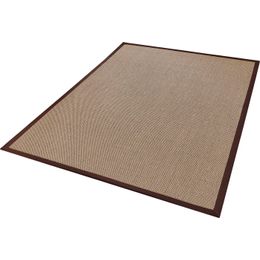 Sisalteppich Brasil, Dekowe, rechteckig, Höhe: 6 mm, Flachgewebe, Obermaterial: 100% Sisal, mit Bordüre, Wohnzimmer, braun