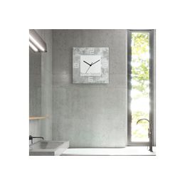 Bruno Banani Wanduhr Beton auf Alu (analog, 30 cm), grau