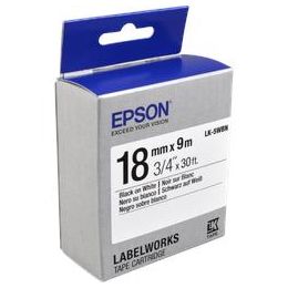 Schriftband Epson LK-5WBN schwarz auf weiß 18mm x 9m