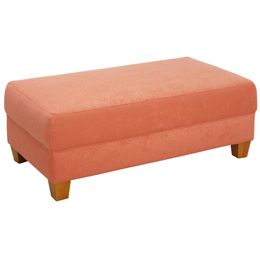 Hocker Home Affaire "Belfort" Gr. B/H/T: 128 cm x 46 cm x 71 cm, Lu x us-Microfaser ALTARA NUBUCK, orange (terra) Polsterhocker Hocker