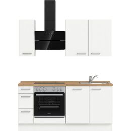 nobilia® elements Küchenzeile "elements premium", vormontiert, Ausrichtung wählbar, Breite 180 cm, ohne E-Geräte, weiß