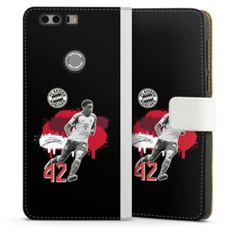 DeinDesign Handyhülle FC Bayern München Jamal Musiala Offizielles Lizenzprodukt, Huawei Honor 8 Hülle Handy Flip Case Wallet Cover Handytasche Leder