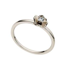 Firetti Diamantring Schmuck Geschenk Gold 333 Damenring Goldring Diamant Blume, mit Brillant, goldfarben|silberfarben|weiß