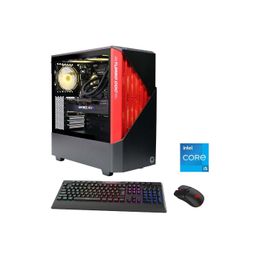 Hyrican GAMEMAX Contac BR 7114 Gaming-PC (Intel® Core i5 13600KF, RTX 4060Ti, 32 GB RAM, 2000 GB SSD, Wasserkühlung, DDR5, PCIe SSD Gen4, Windows 11), rot|schwarz