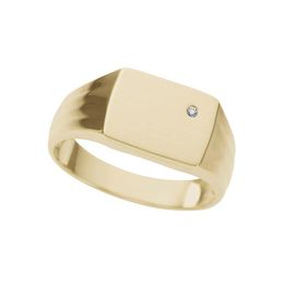 Firetti Siegelring Schmuck Geschenk Gold 333 Herrenring Fingerring Goldring, mit Brillant, gelb|goldfarben