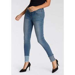 Arizona Skinny-fit-Jeans Mit Nieten, blau