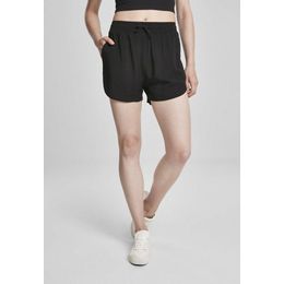 Urban Classics Stoffhose Damen Ladies Viscose Resort Shorts (1-tlg), schwarz