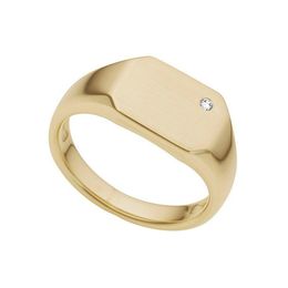 Firetti Siegelring Schmuck Geschenk Gold 333 Herrenring Fingerring Goldring, mit Brillant, gelb|goldfarben