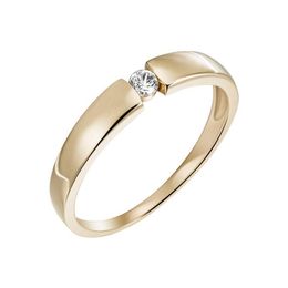 Firetti Diamantring Schmuck Geschenk Gold 375 Damenring Verlobungsring Goldring Solitär, mit Brillant, gelb|goldfarben